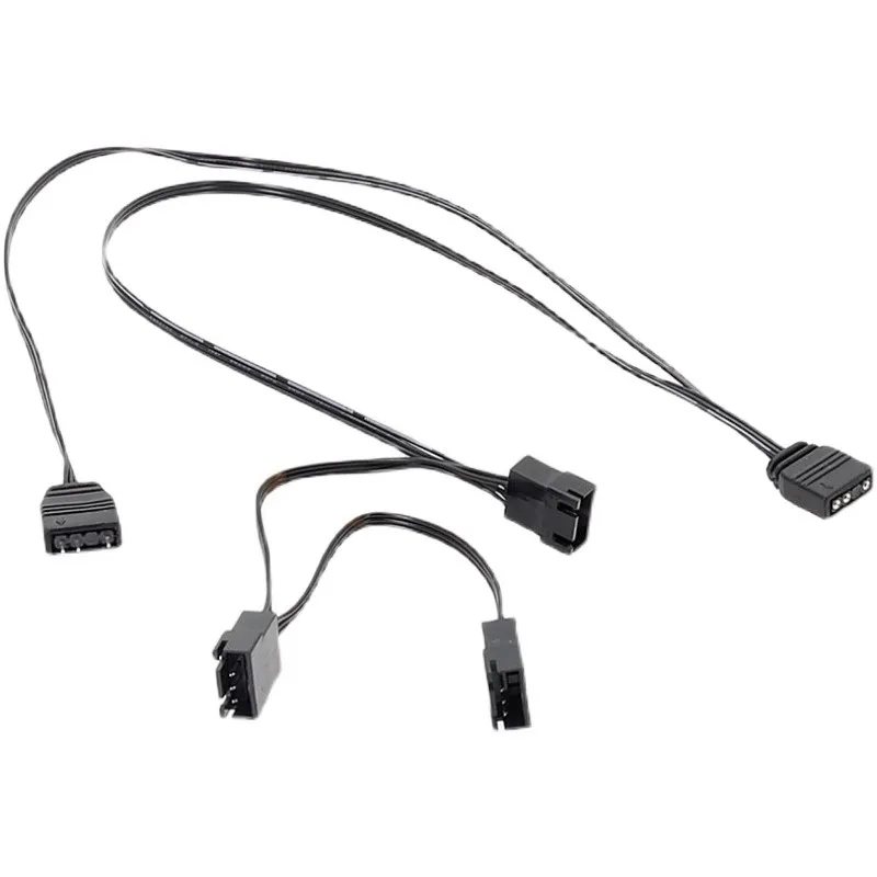 NZXT-Aer2-Fan-RGB-Adapter-Cable-5v-3Pin-Motherboard-ARGB-1-To-3-Light ...