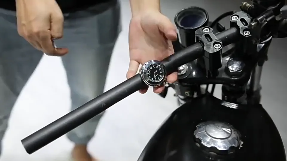 Aluminum Motorcycle Clock High Visibility Waterproof Luminous Handlebar ...