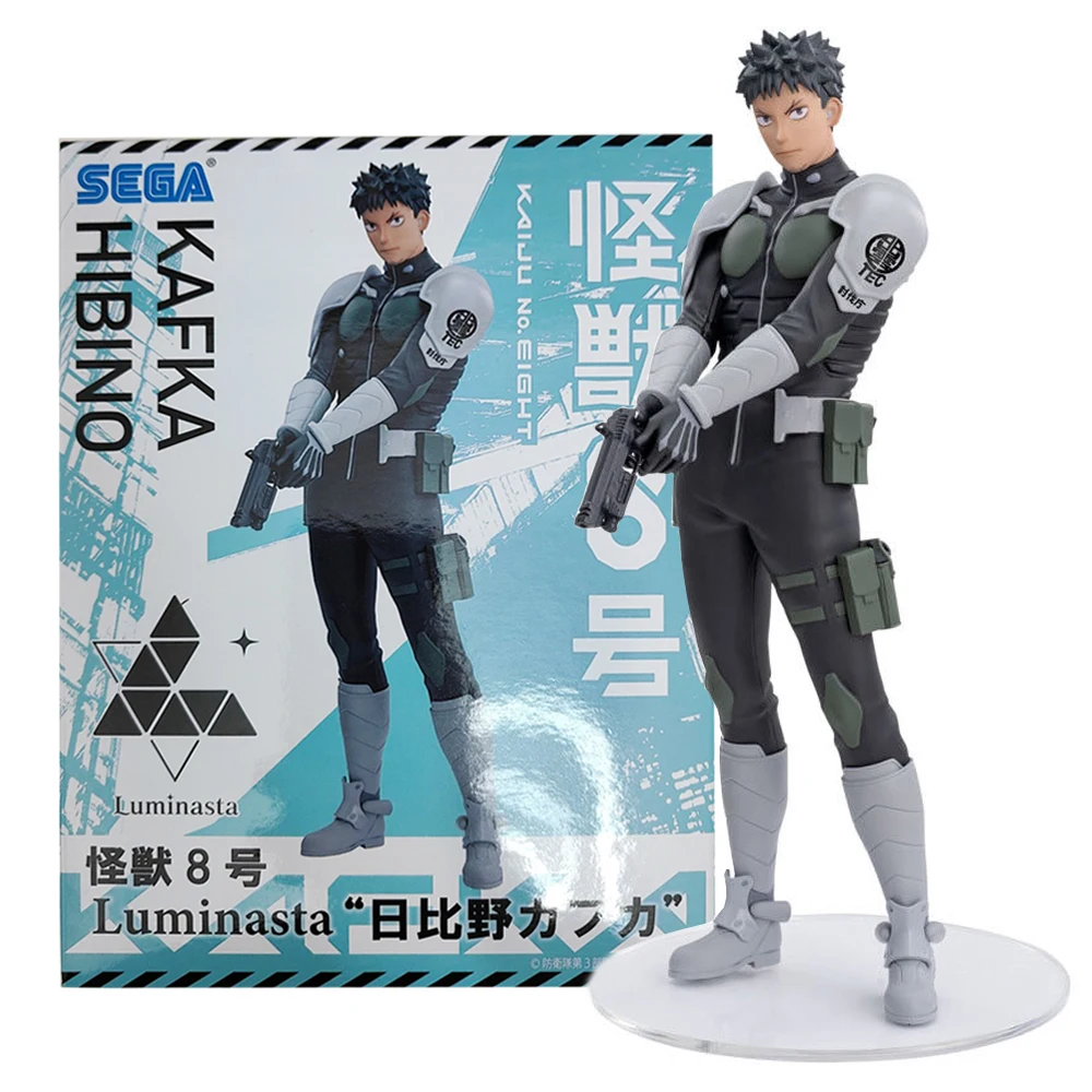 20CM Anime Kaijuu No. 8 Hibino Kafka Figure Combat Uniform Holding Gun ...