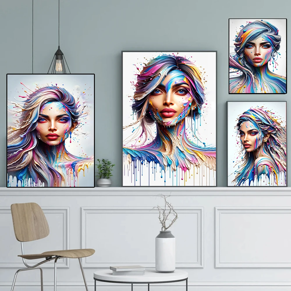 Abstract-Color-Fusion-Fluid-Aesthetic-Art-Poster-Print-Graffiti-Color ...