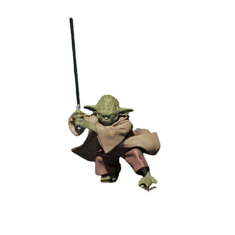 10CM-Star-War-Characters-Master-Yoda-doll-with-Sword-Action-Figure-Star ...
