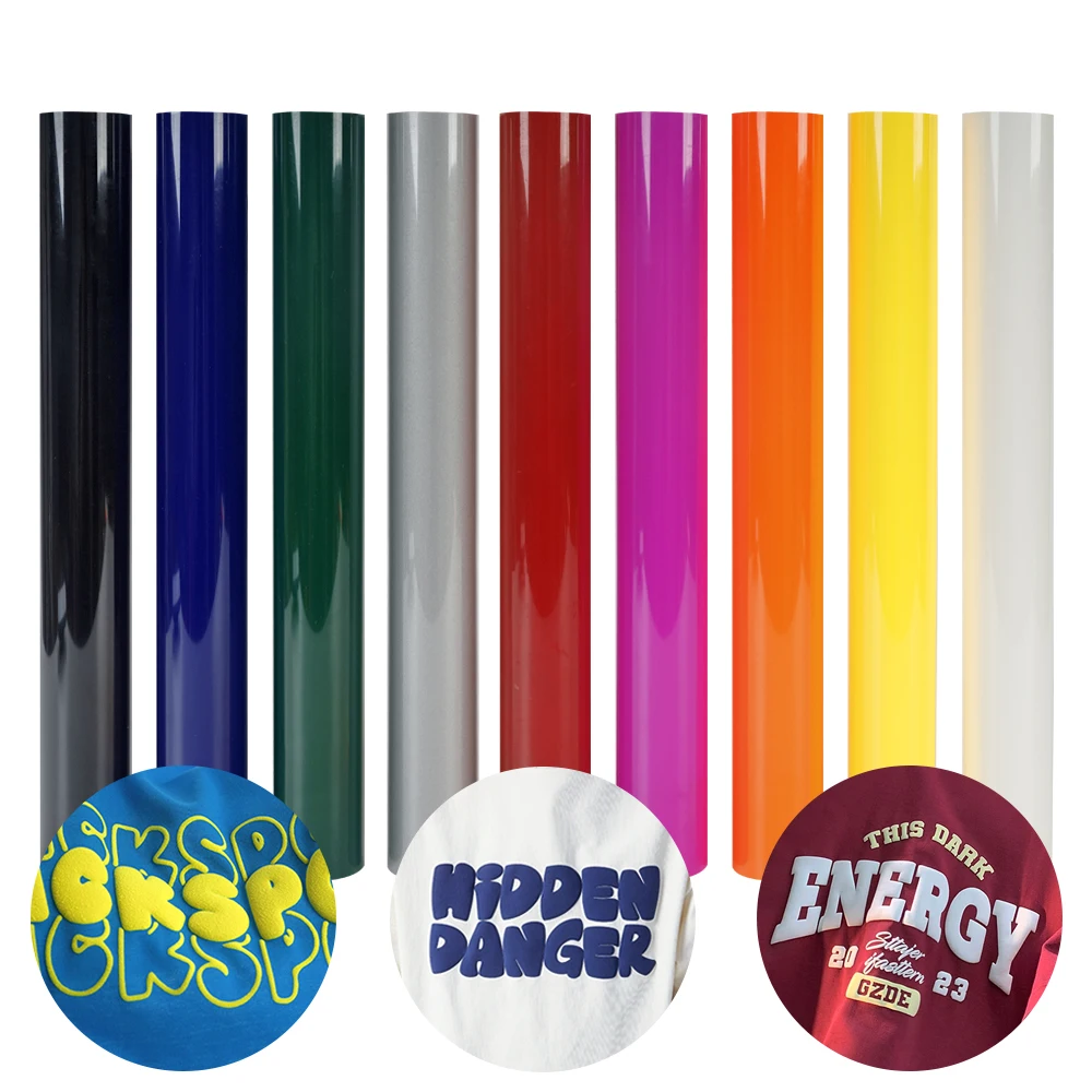 12 "x5feet, 3D Puff hot transfer sticker Hot press Decal Hot transfer ...