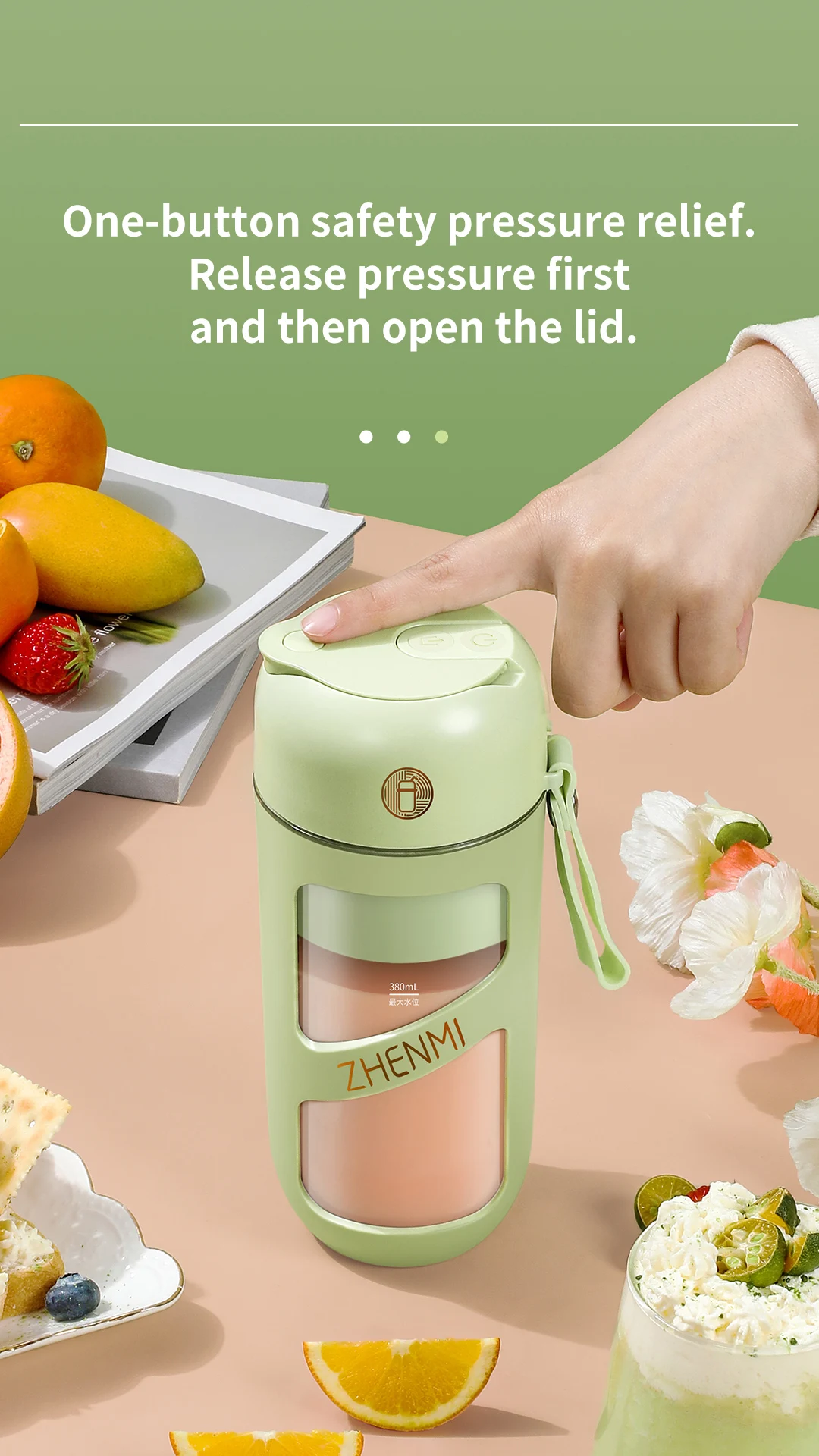 FreshVac Vacuum Blender - 12 Stainless Blades, 380ml Portable Cup ...