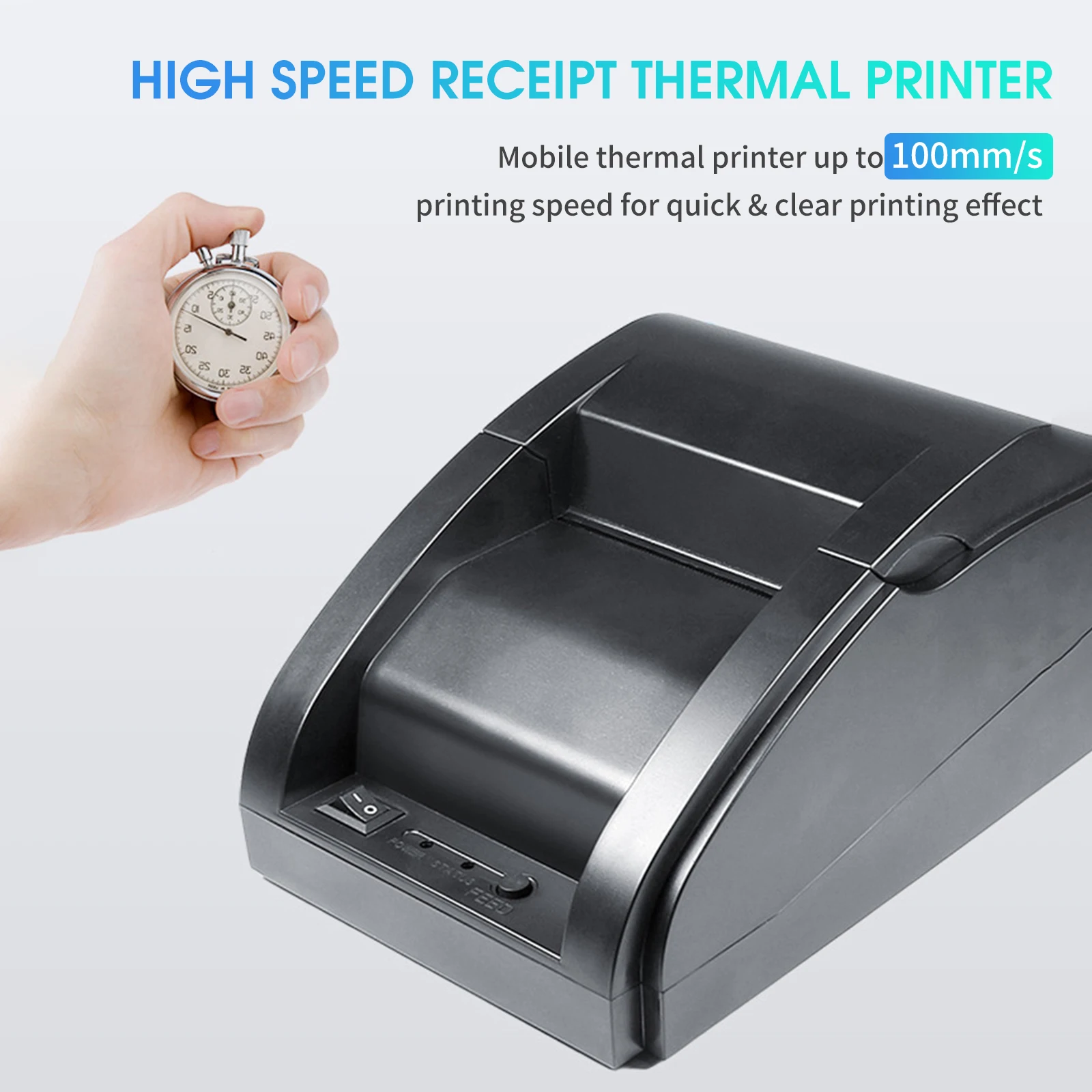 USB 80mm Mini Thermal Receipt Printer Bluetooth-Compatible Portable ...