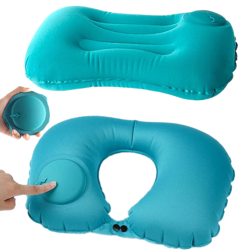 Car Portable Neck Protection U-shaped Compression Inflatable Pillow ...