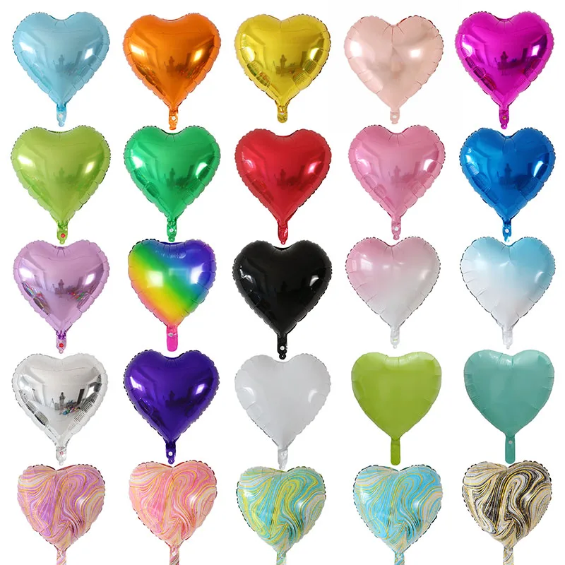 10Pcs-18Inch-Multi-Rose-Gold-Heart-Foil-Balloons-Metal-Helium-Globos ...
