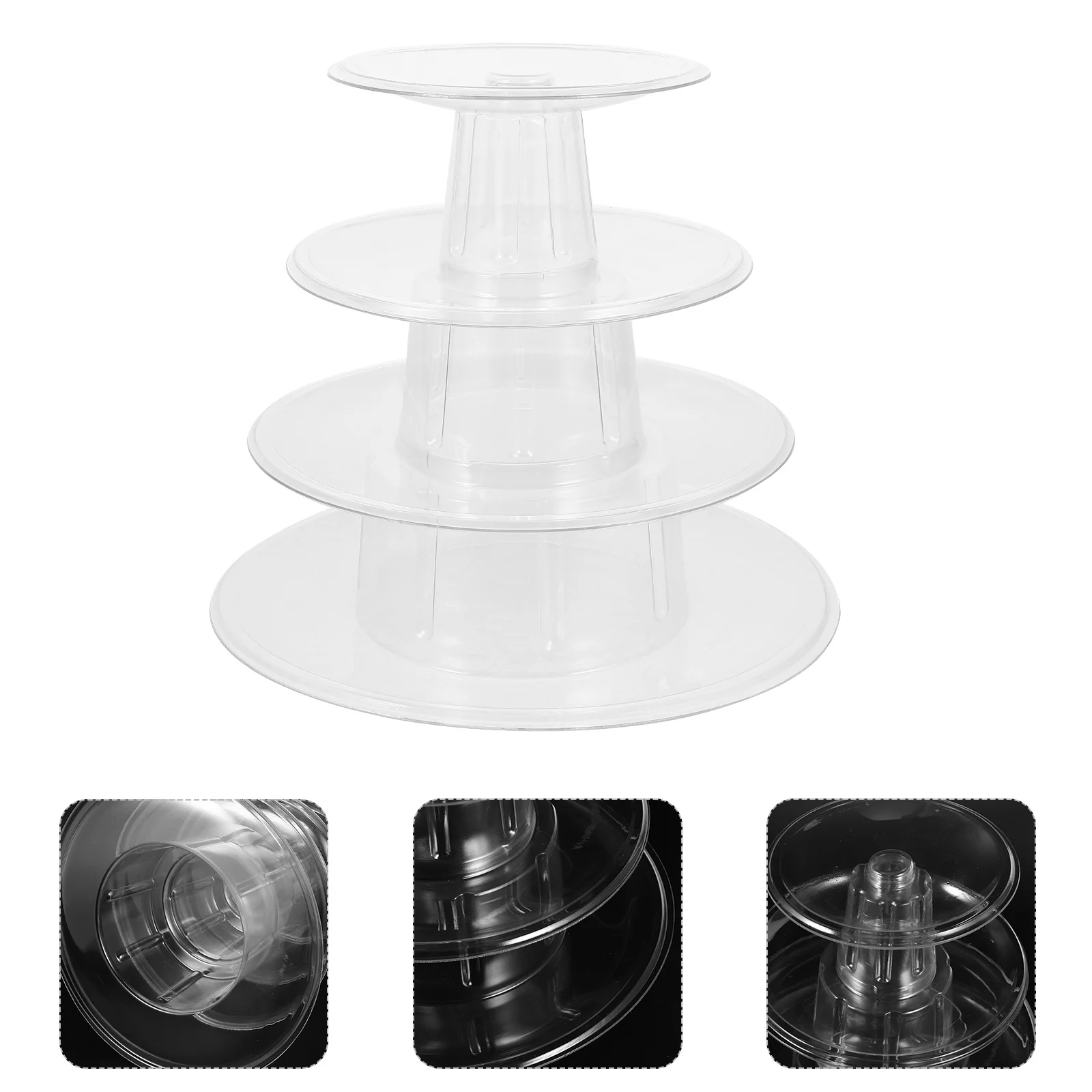 Macaron-Display-Stand-Cake-Clear-Round-Tower-Tray-Cupcake-Snack-Cookies ...
