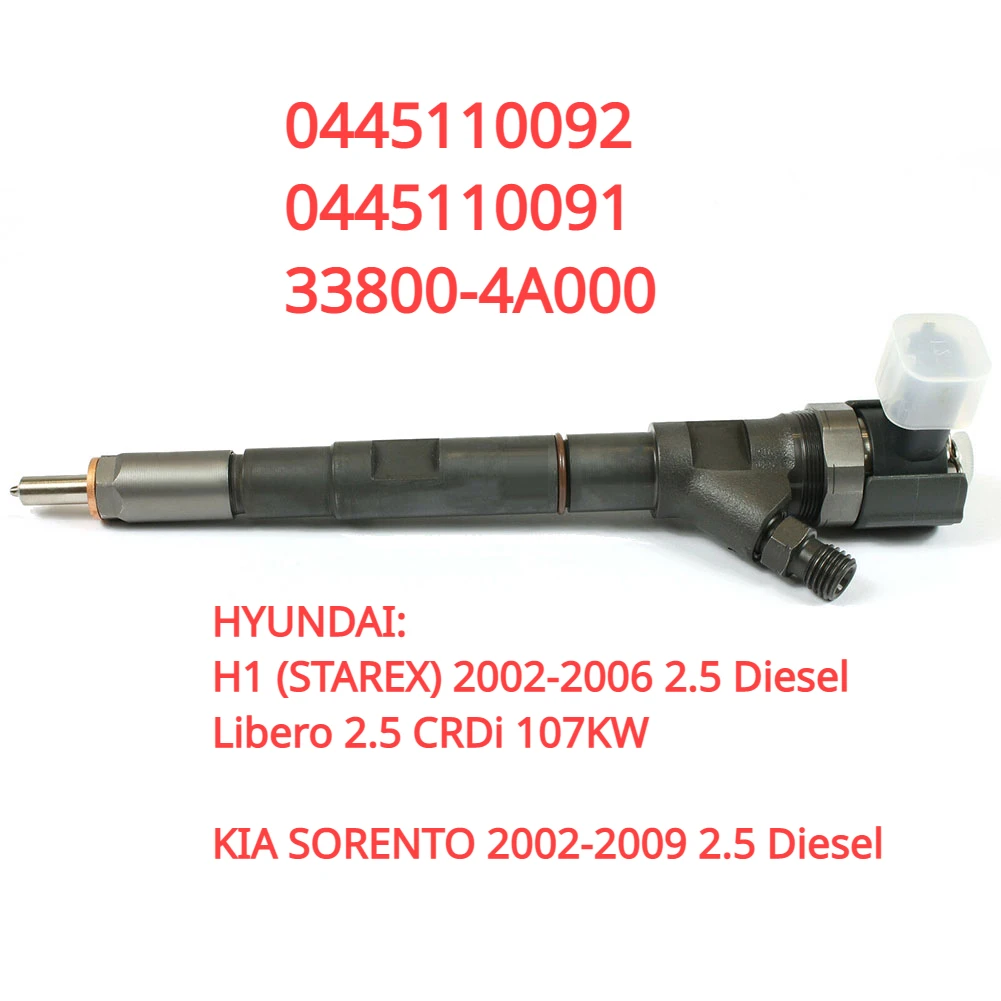 0445110092-33800-4A000-New-Diesel-Fuel-Injector-For-HYUNDAI-H1-STAREX ...