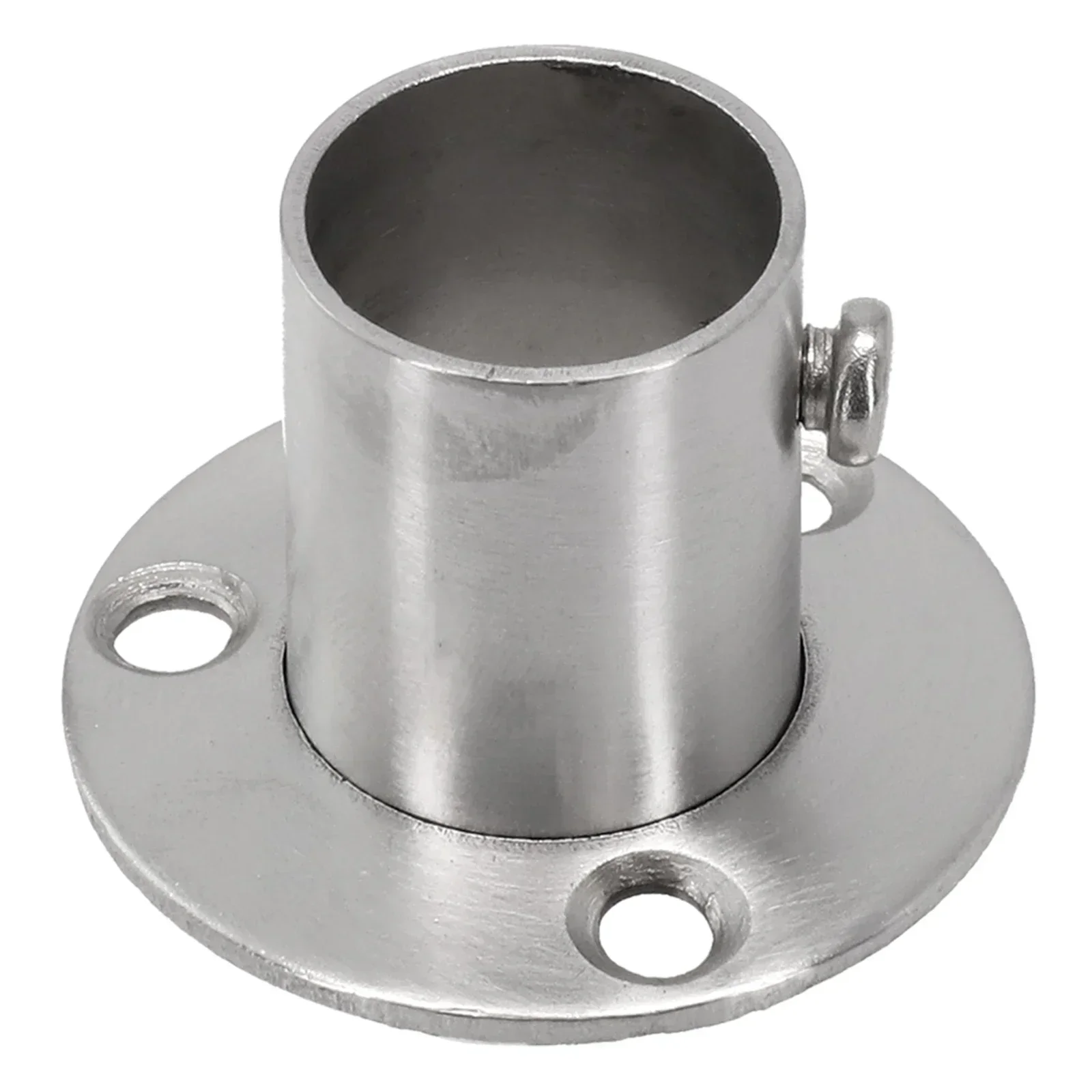 Rail-Rod-Pole-Socket-End-Stainless-Steel-Tube-Support-Closet-Bar-Stand ...