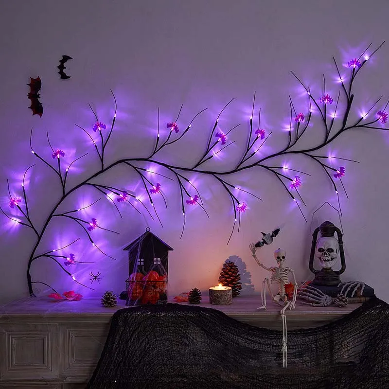 1-8M-54LEDS-Vine-String-Lights-Artificial-Plant-Tree-Branch-String-Lamp ...
