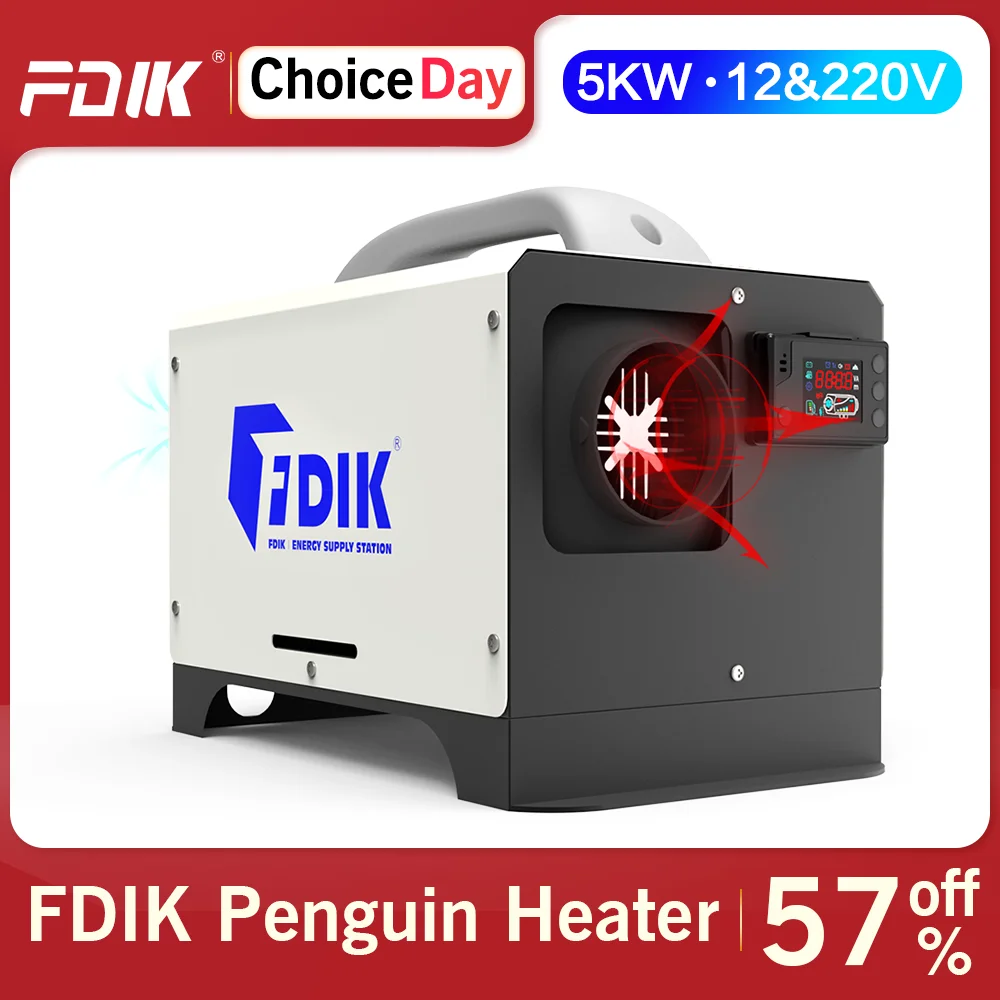 FDIK-Air-Heater-5KW-Diesel-Heater-12V-220V-Diesel-Stove-All-In-One ...
