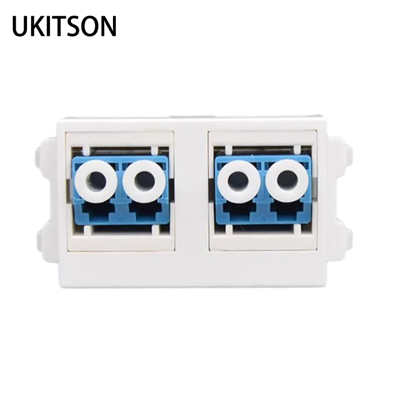 2-Ports-Duplex-LC-LC-Optical-Fiber-Keystone-Dual-LC-Female-Coupler ...