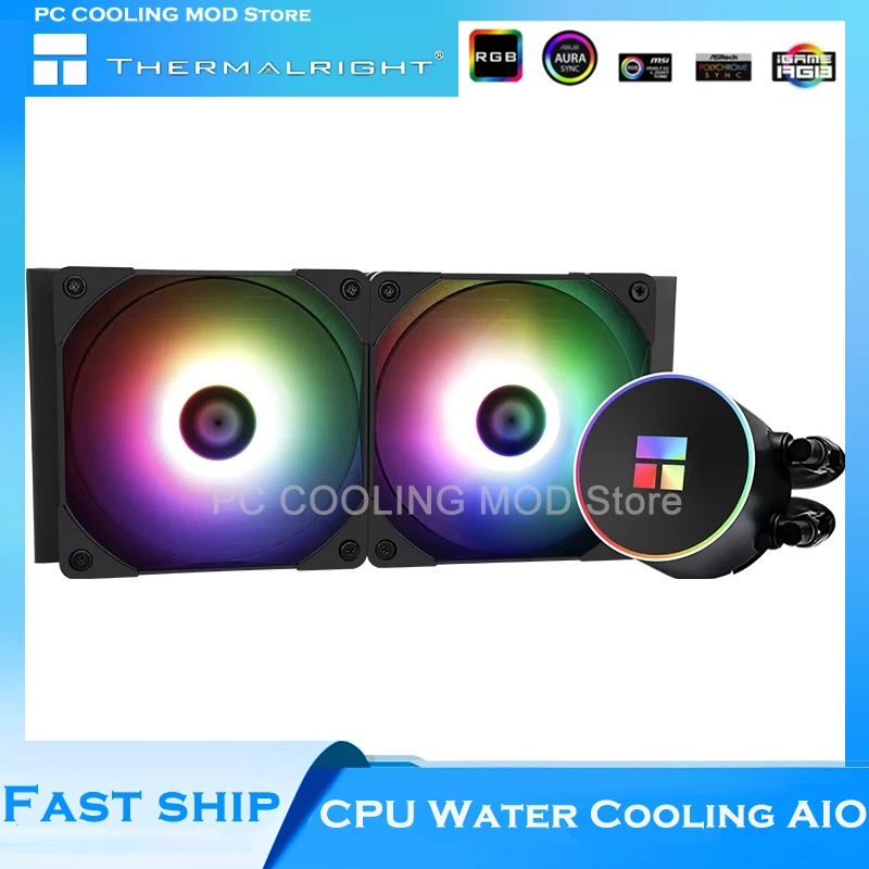 인텔 AMD 금속 블록 + 펌프 + 라디에이터 + 팬 냉동 매직 240 ARGB 용 Thermalright PC 워터 쿨링 ...