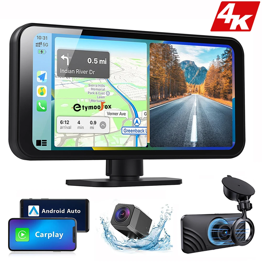 Ultra-Car-Mirror-Dash-Camera-4K-Video-Player-Carplay-sem-fio-Android ...