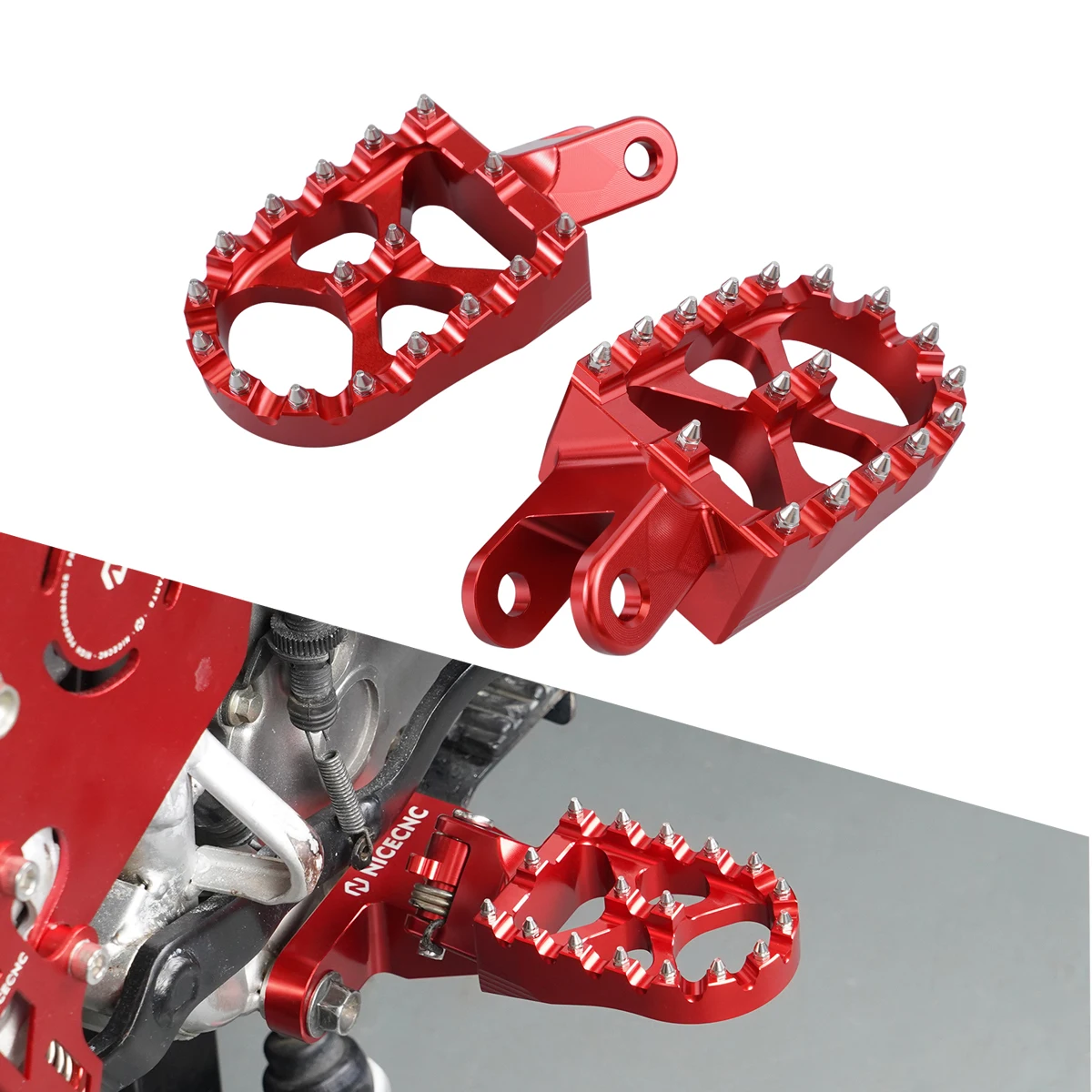 57mm-FootRest-Footpegs-Foot-Pegs-Rests-Pedals-For-Honda-XR-250-400-600 ...