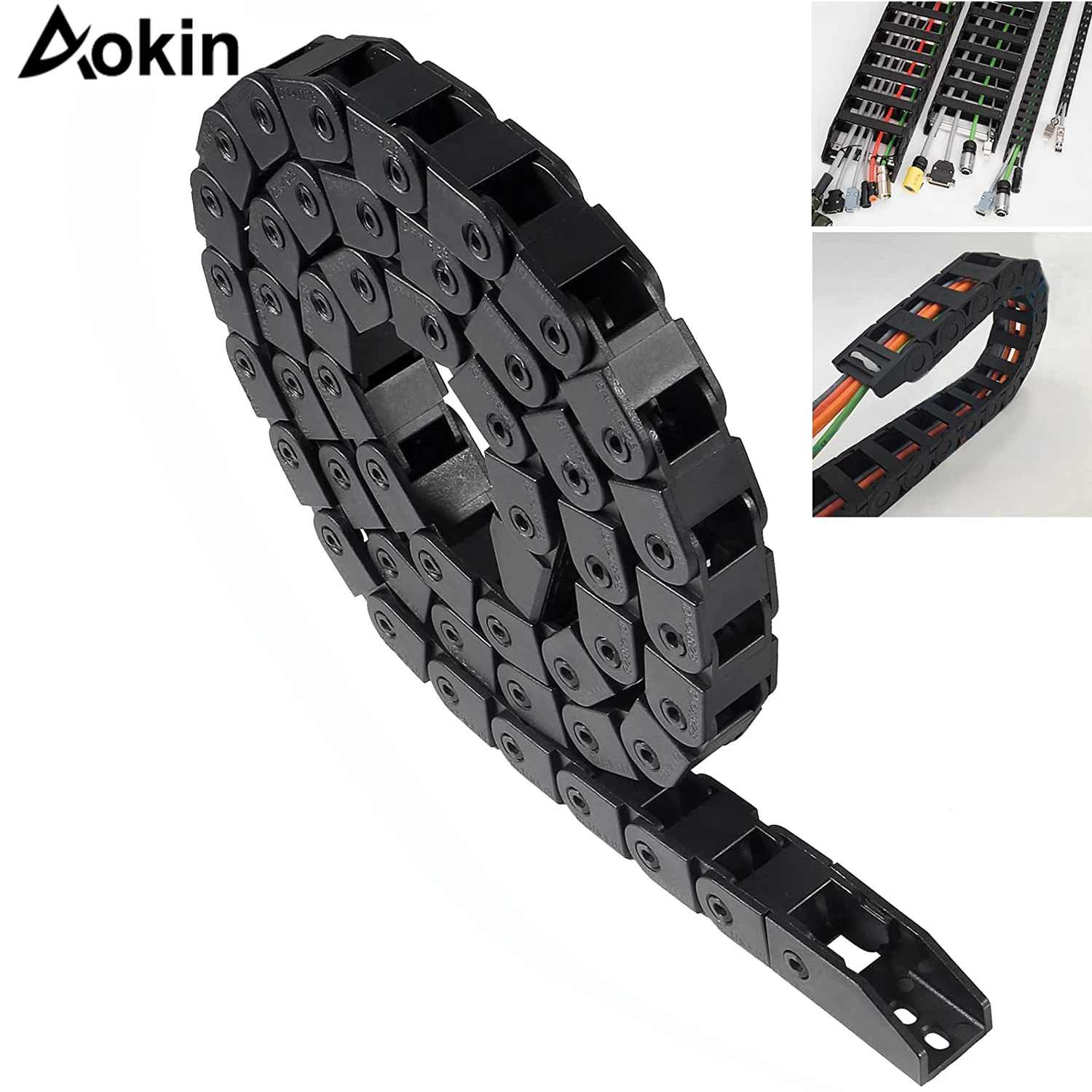 10x10mm-Cable-Carrier-Drag-Black-Plastic-Flexible-Nylon-Chains-1M-with ...