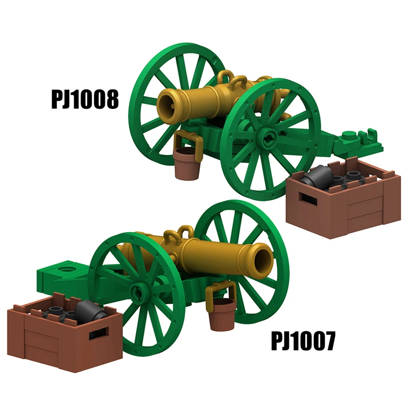 MOC-Creative-Military-WW2-Howitzer-Cannon-Model-Figures-Army-Building ...