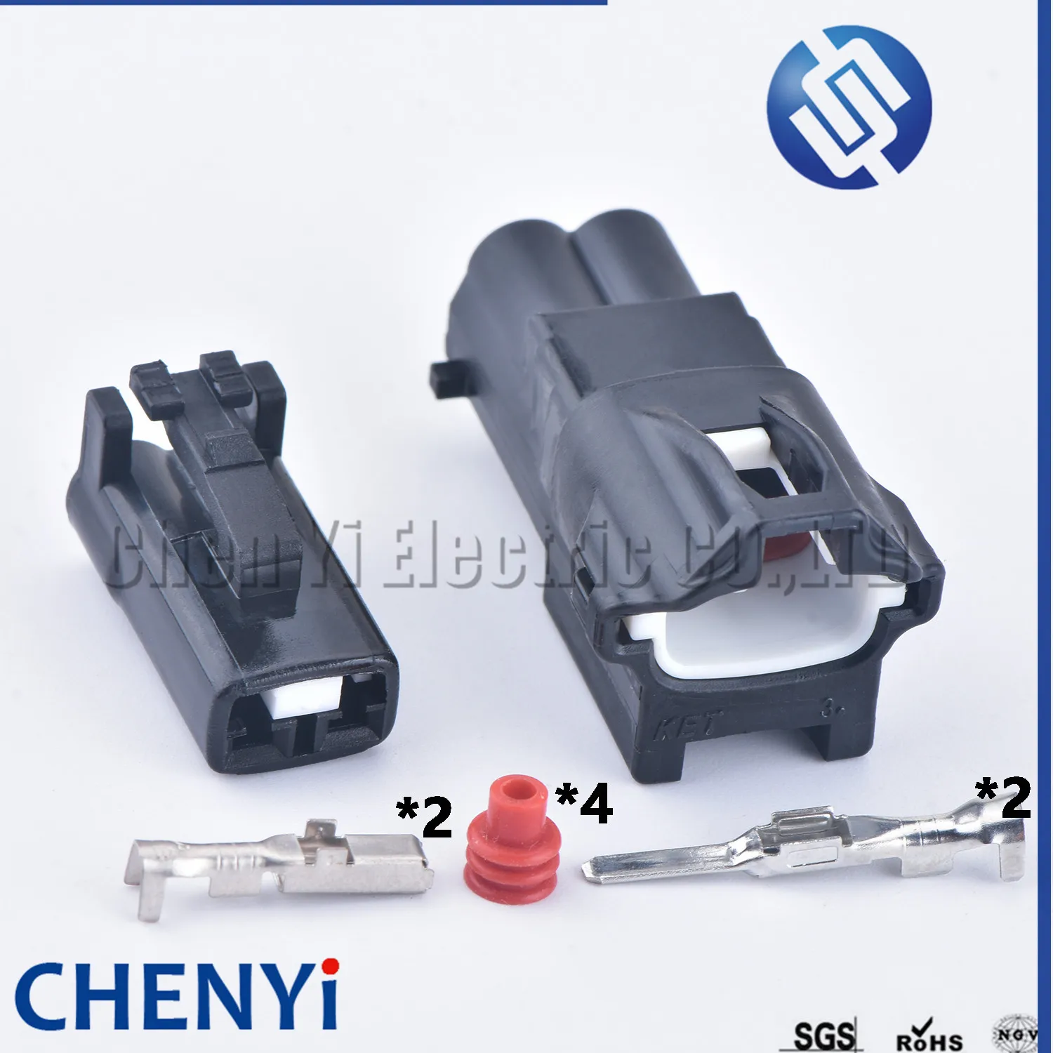 2 Pin Auto waterproof connector ABS Sensor Wheel speed sensor front ...