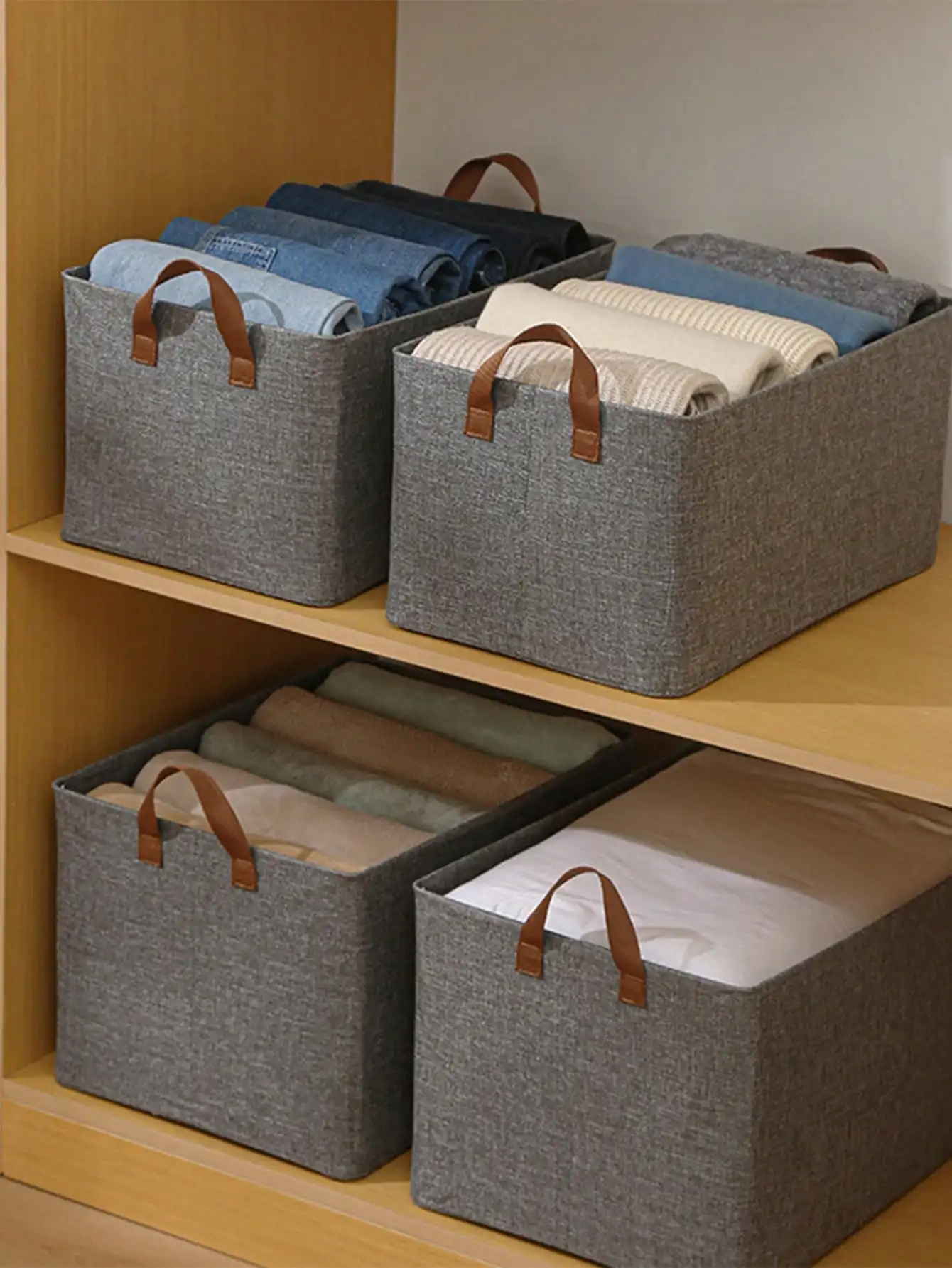 Cloth Storage Box Cotton linen Laundry Bin - Sokogala E-commerce