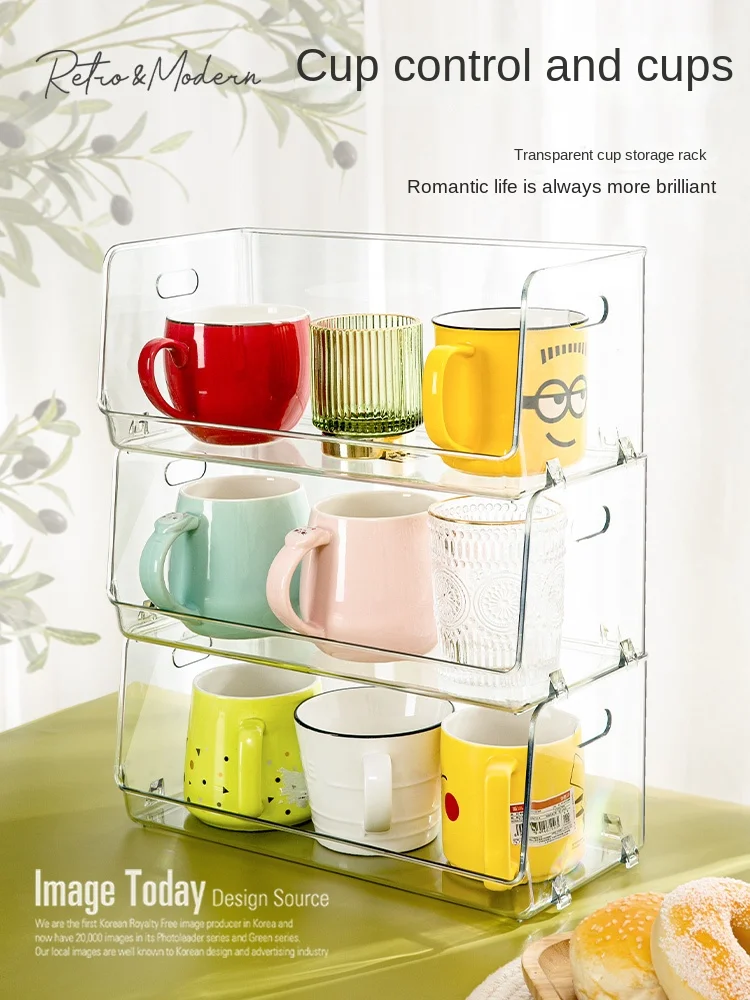 Water Cup Shelving Desktop Cup Holder artifact Dust proof Multi layer ...