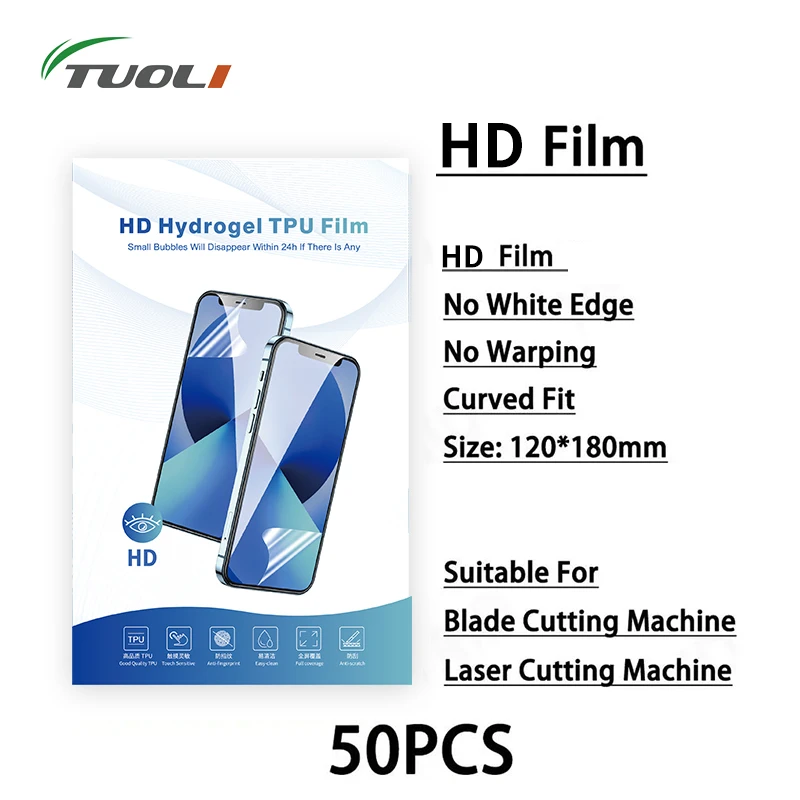 TUOLI-HD-50PcsCellphone-Screen-Protector-Membrane-FlexibleTPU-Hydrogel ...