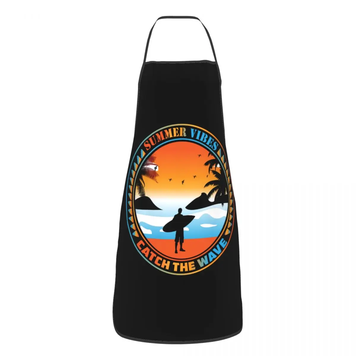 Delantales-con-pechera-personalizados-para-atrapar-la-ola-cocina-Unisex ...