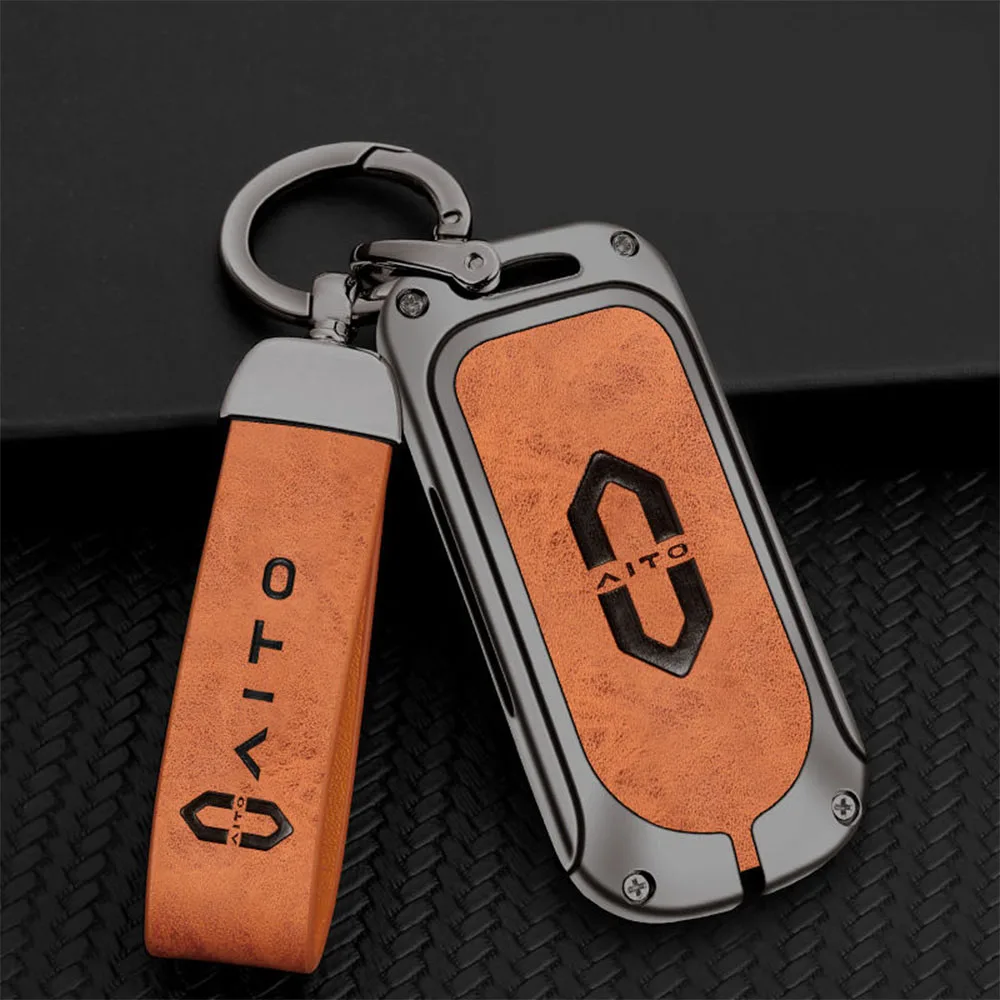 Car-Remote-Control-Key-Case-Keychain-Garnish-Trim-Cover-For-Huawei-Aito ...