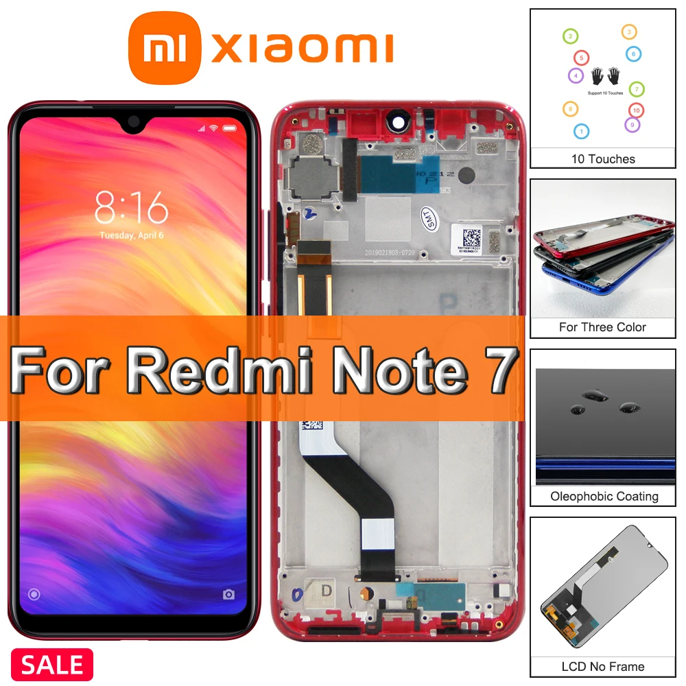 Original Xiaomi Redmi Note 7 Lcd Display With Frame Screen Touch ...
