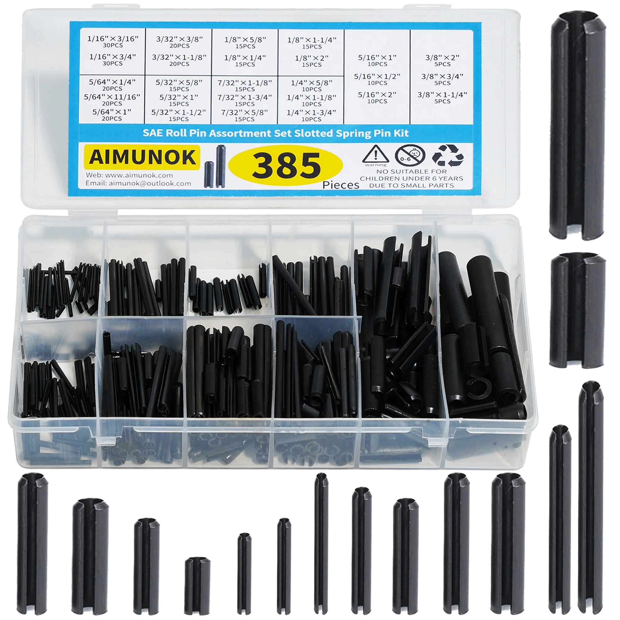 385pcs-Roll-Pin-Set-Split-Expansion-Pin-Assortment-Kit-for-Home ...
