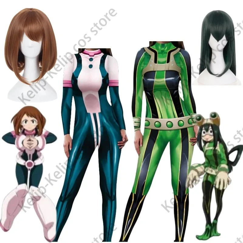 Anime-My-Hero-Academia-Ochaco-Uraraka-Asui-Tsuyu-Froppy-Cosplay-Costume ...