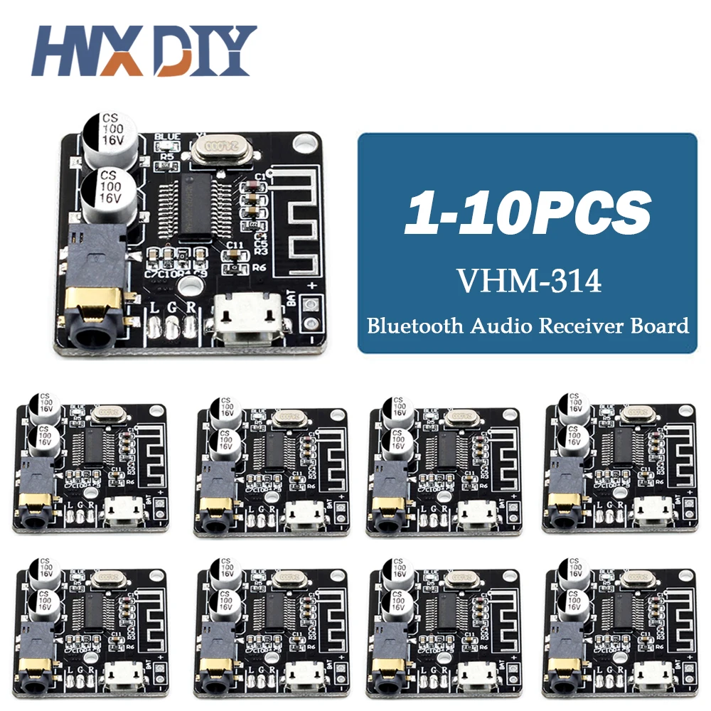 1-10pcs-VHM-314-Bluetooth-Audio-Receiver-Board-Bluetooth-5-0-MP3 ...