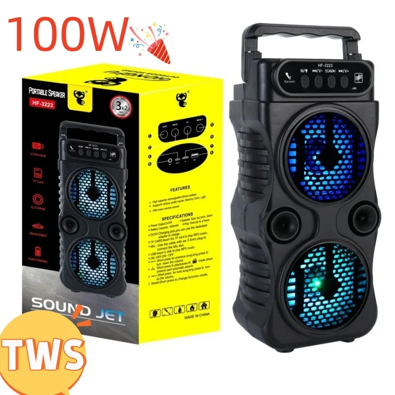 Portable-Outdoor-Karaoke-Machine-Bluetooth-Speaker-HiFi-Stereo-Surround ...