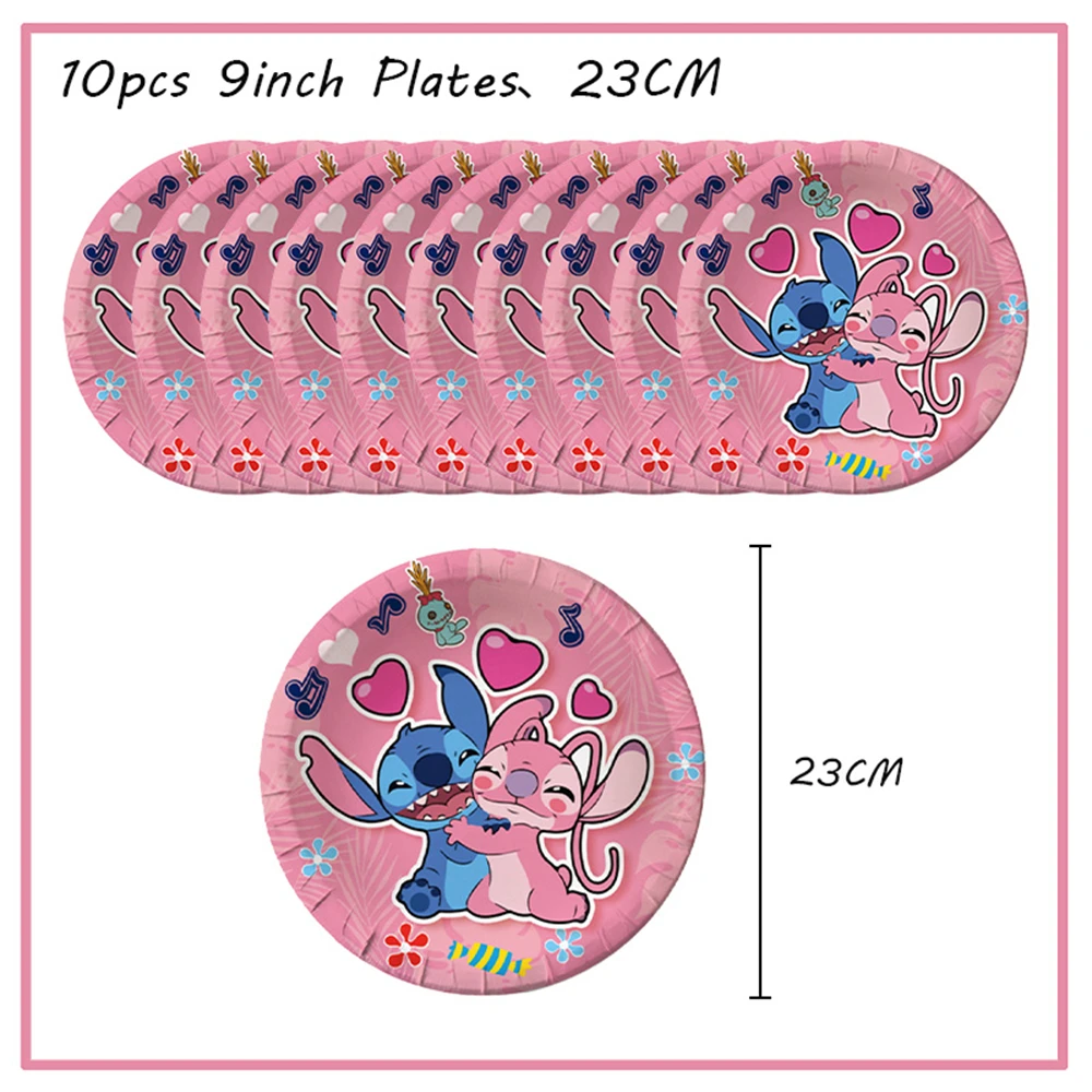 Suministros para decoraciones de fiesta de cumpleaños de Disney Stitch ...