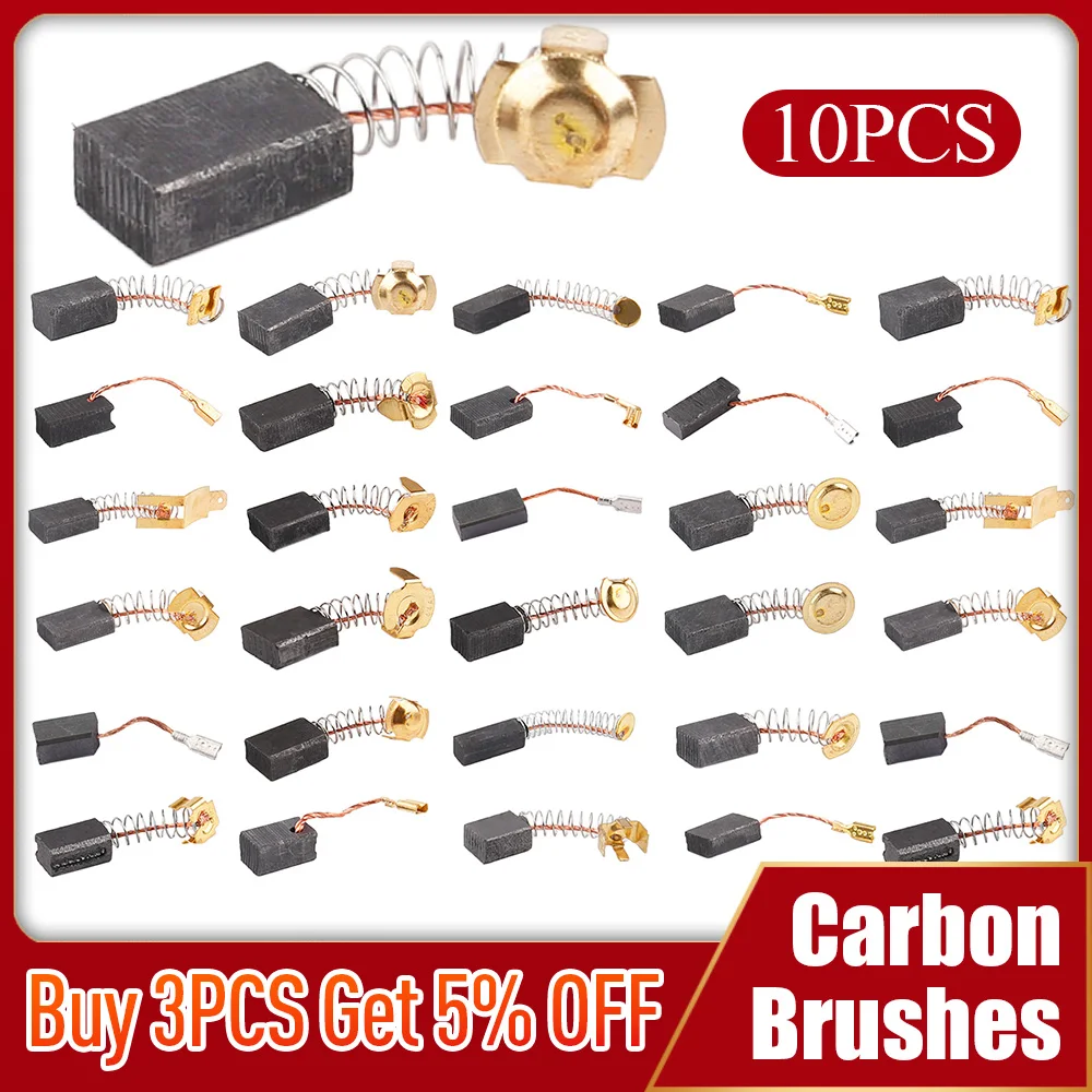 10PCS Carbon Brushes Angle Grinder Replacement Electric Hammer Drill ...