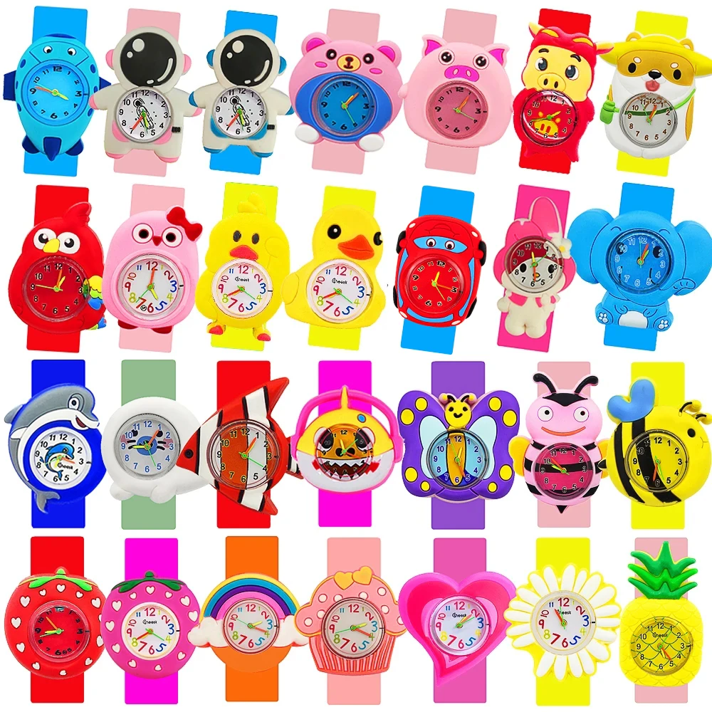 3D-Cartoon-Quartz-Watch-para-crian-as-astronauta-aves-frutas-flores ...