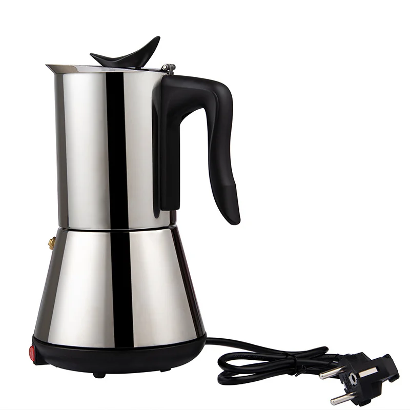 300ML Electric Moka Coffee Pot EU Plug 6 Cups Stainless Steel ...