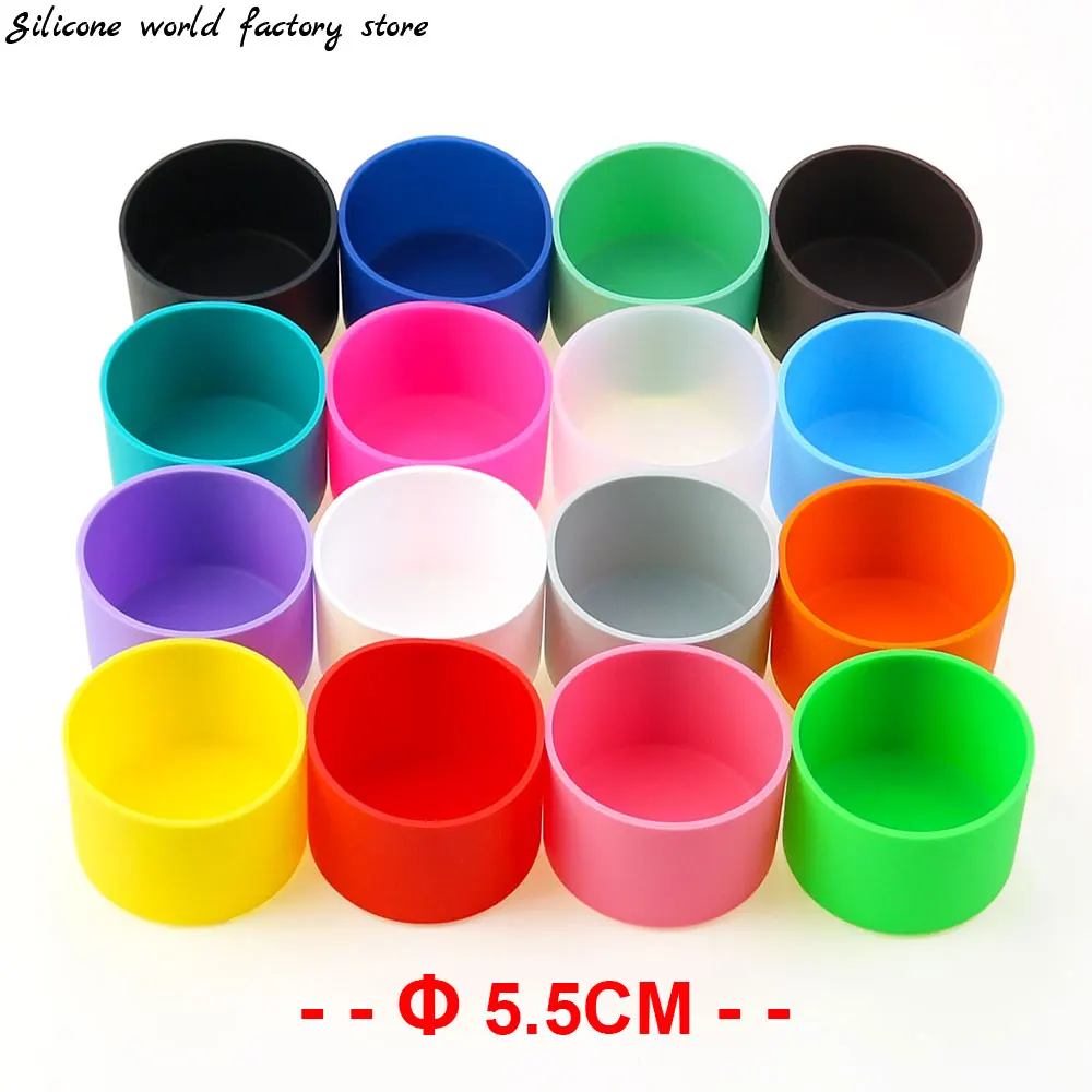 17-Colors-5-5CM-Silicone-Cup-Bottom-Cover-55MM-Bottle-Cover-Cup-Heat ...