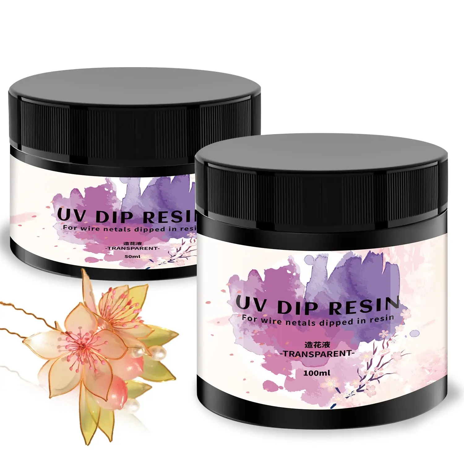 UV-DIP-Resin-Glue-Ultraviolet-Curing-UV-Flower-Making-Liquid-For-Wire ...