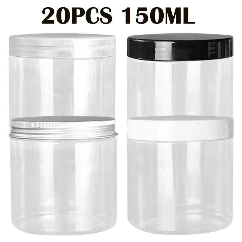 20PCS 150ml Clear Empty Storage Jars Cosmetic Container Face Cream ...
