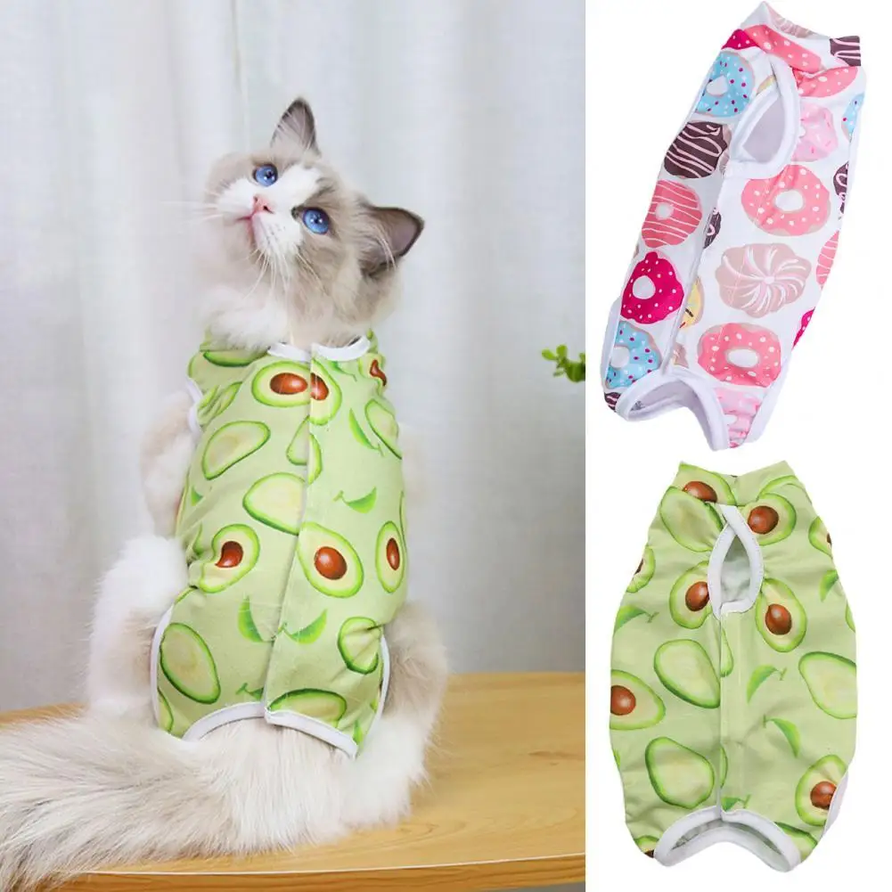 Cat Recovery Suit Wound Anti Licking Breathable Kitten Shirt After ...