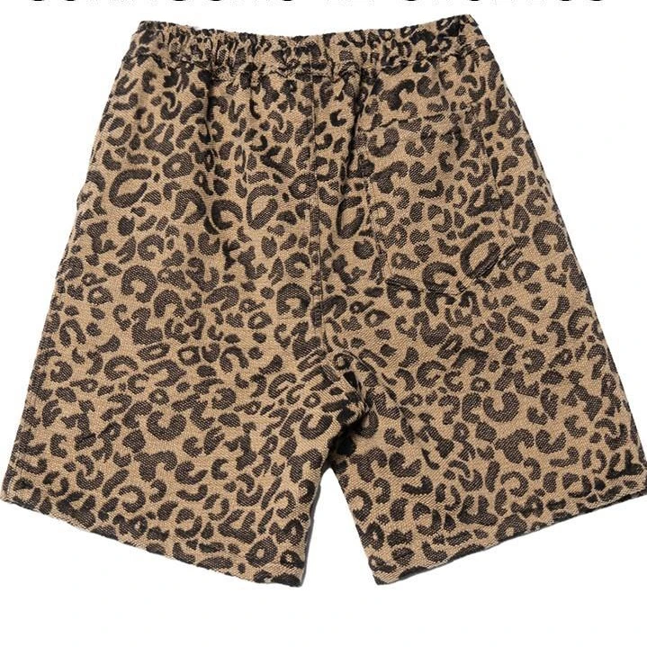 Stylish-Leopard-Print-Shorts-Men-Clothing-American-Retro-Loose-Trousers ...