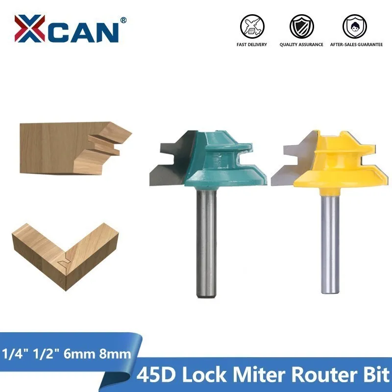 XCAN-Milling-Cutter-1-4-1-2-6mm-8mm-Shank-Wood-Tenon-Router-Bit-45 ...