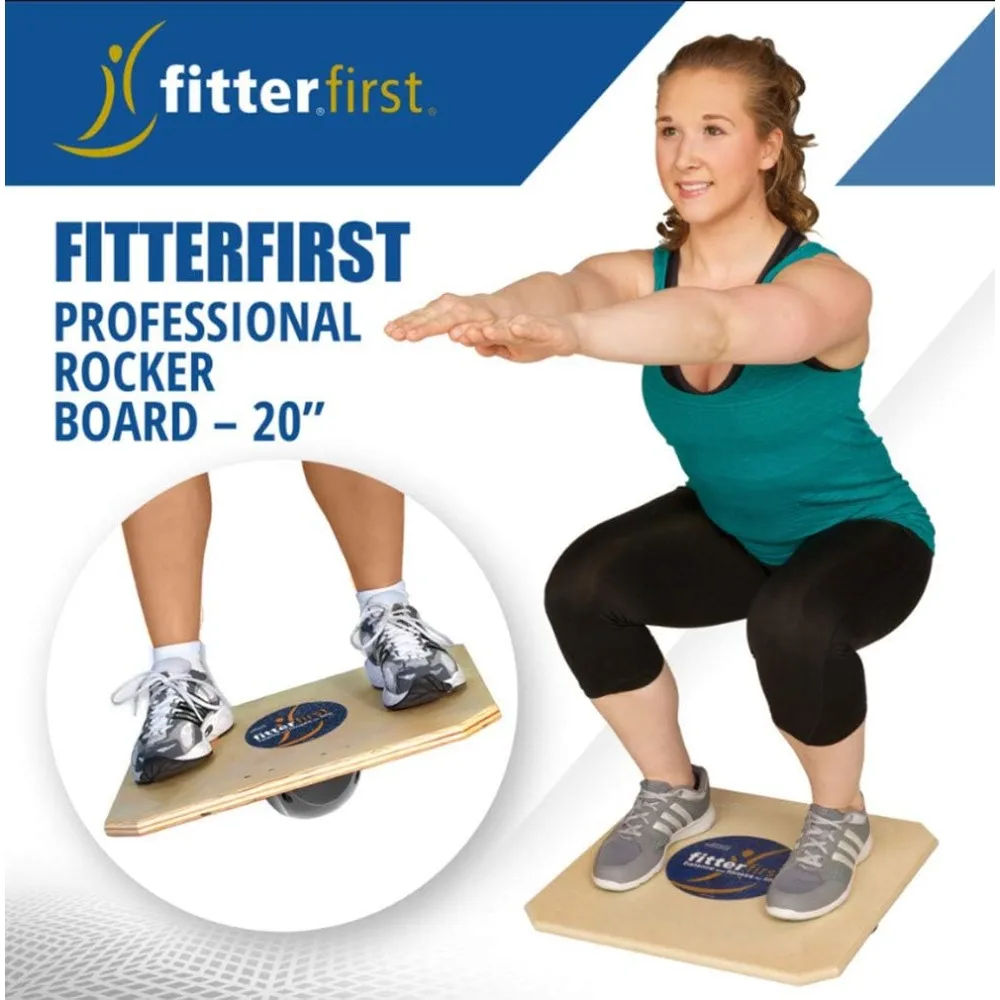 Professional Rocker Board – 20”, Perfect for balance training, physical ...