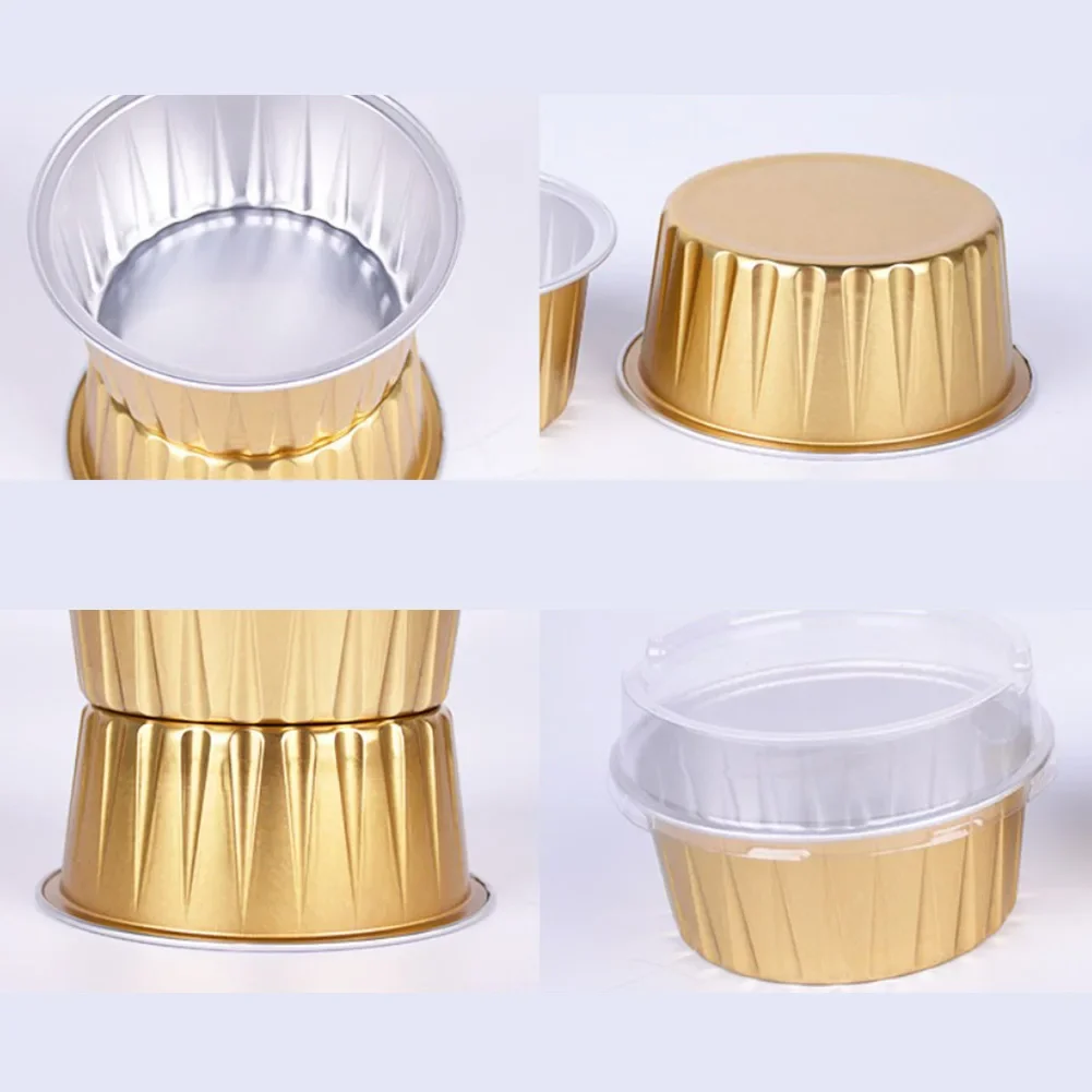 10pcs-130ml-Aluminum-Foil-Disposable-Cake-Baking-Cups-Pudding-Mousse ...