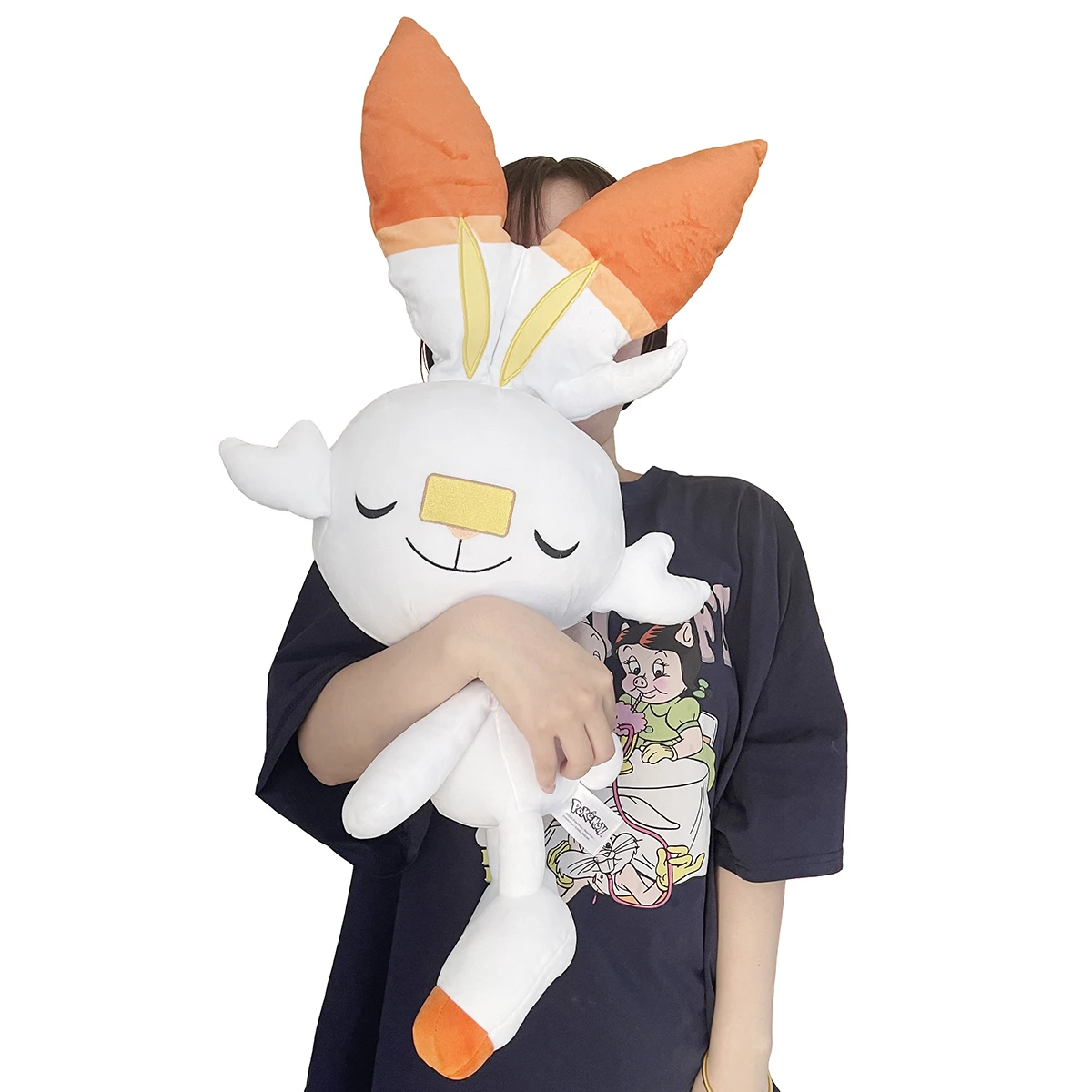 Tamanho-grande-Dormir-Scorbunny-Brinquedos-de-pel-cia-Pokemon-Stuffed ...