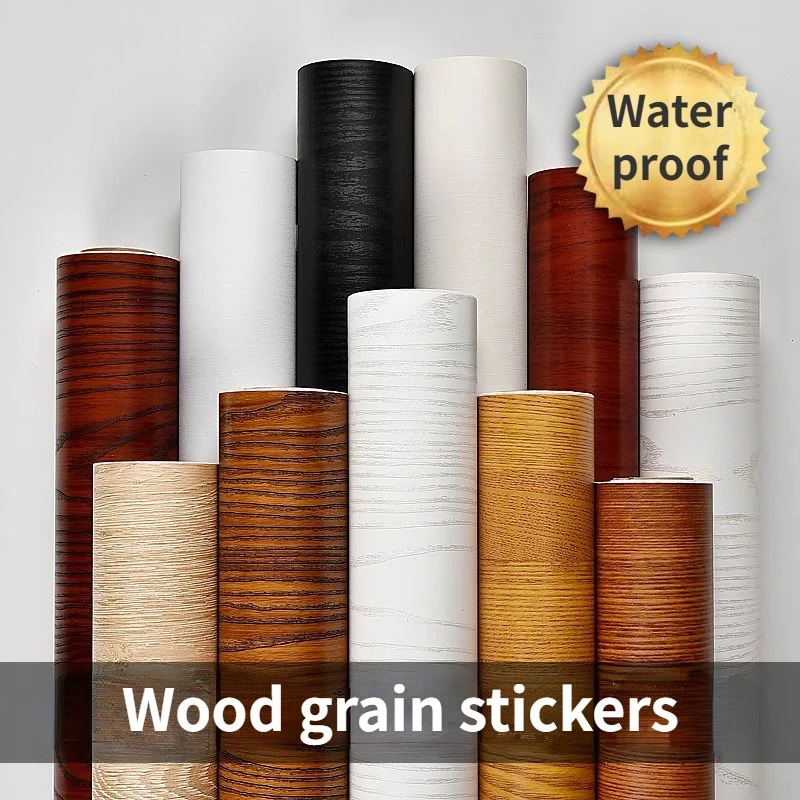 Self-Adhesive-Wall-Stickers-Wood-Grain-Paper-Furniture-Cabinets ...