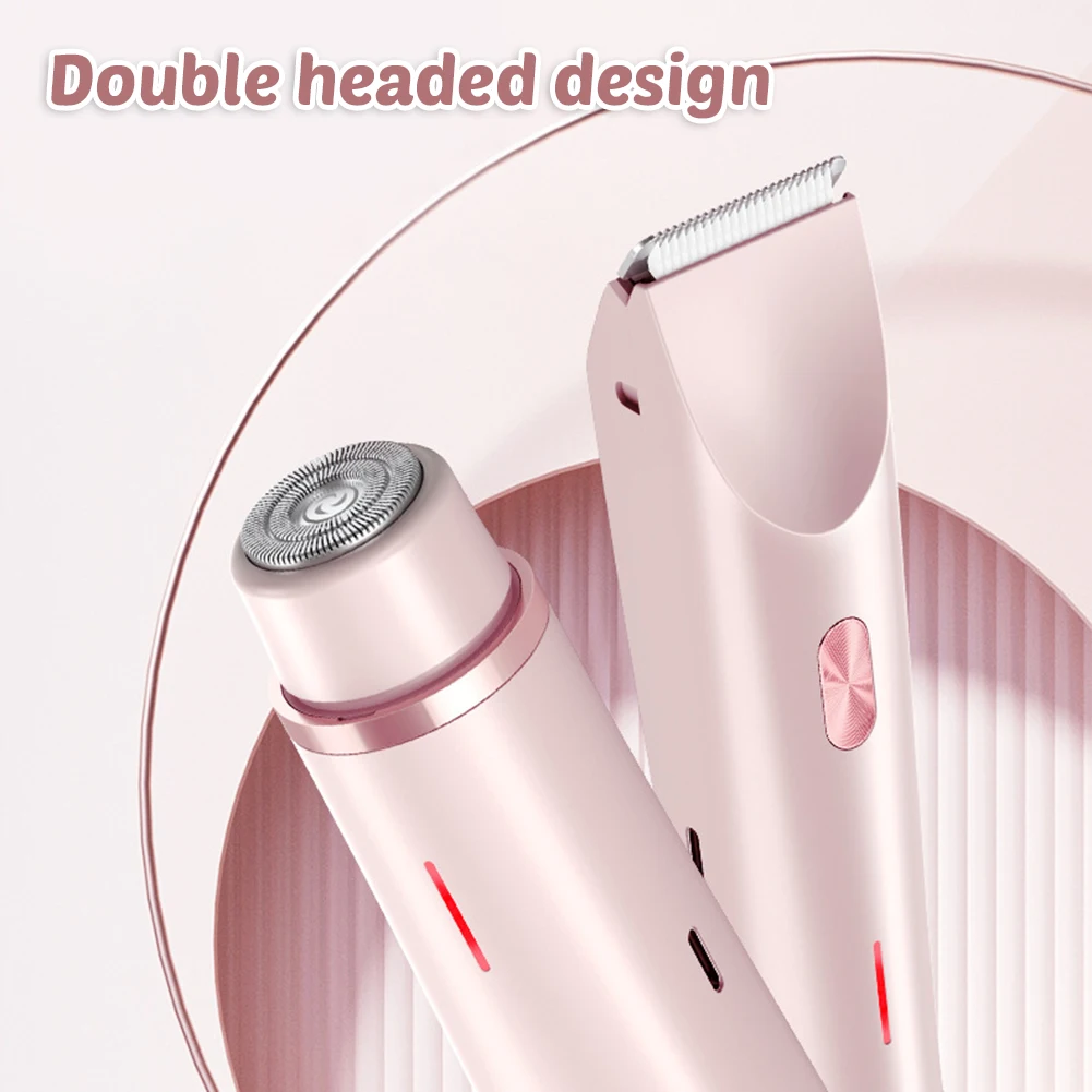 Dual-Head-Hair-Trimer-Women-Electric-Razors-Rechargeable-Wet-Dry ...