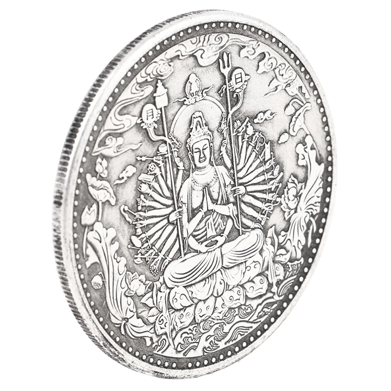 1PC-Tibet-Silver-Ancient-Coins-Collection-Buddhist-Thousand-Hand ...