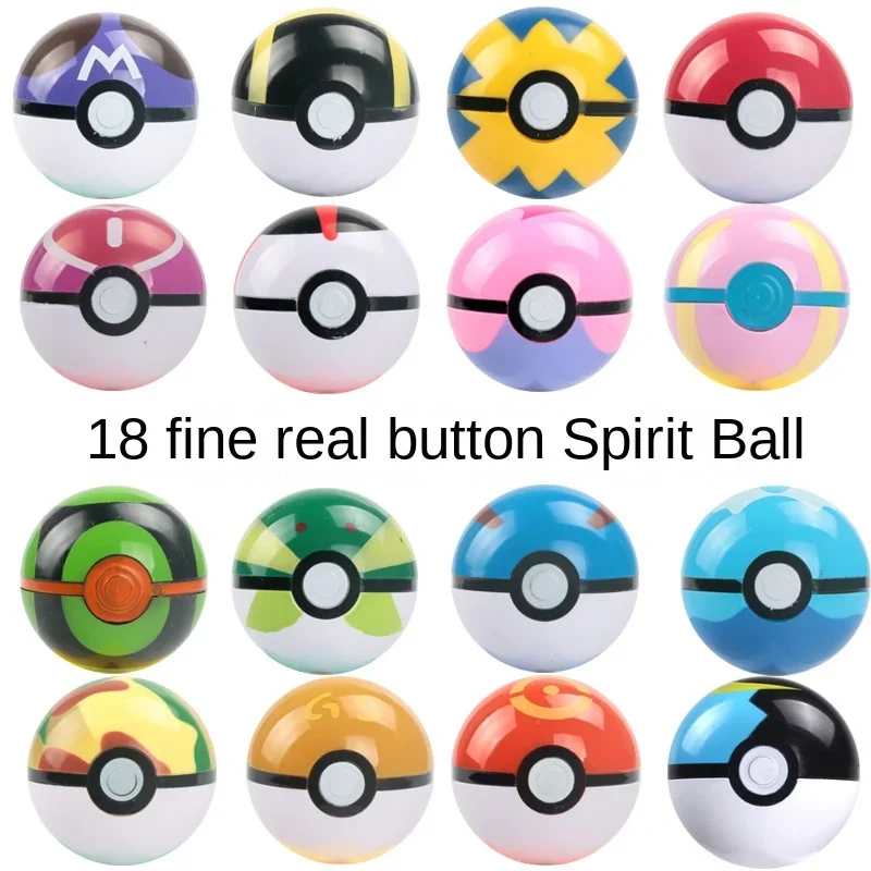 Pokemon-7cm-Poke-Ball-Real-Button-Master-Ball-Boys-Girls-Educational ...
