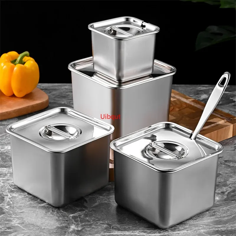 Stainless steel tank box with cover kitchen oil basin square barrel ...